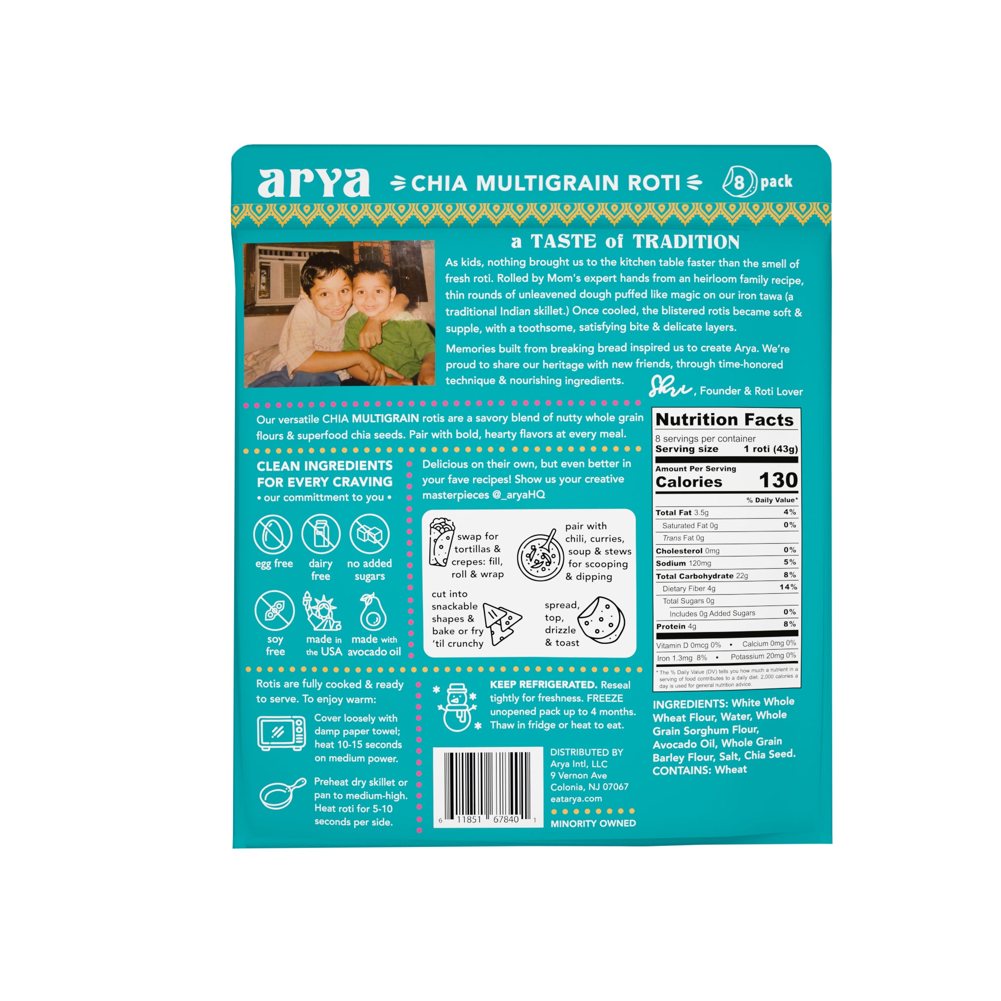 Chia Multigrain Roti – Arya