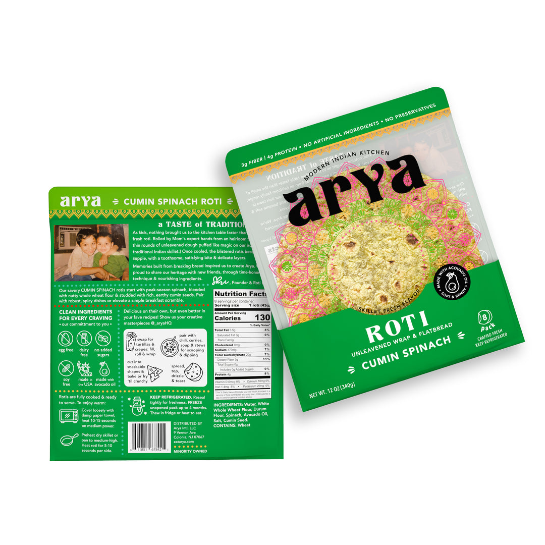 Cumin Spinach Roti – Arya
