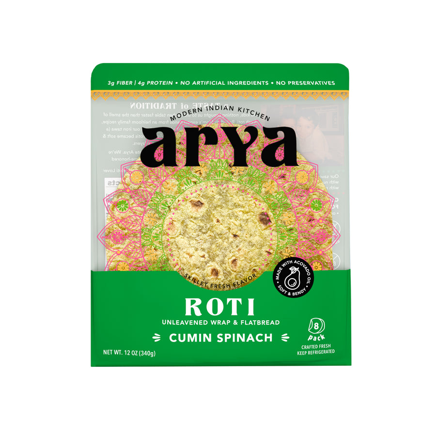 Cumin Spinach Roti – Arya