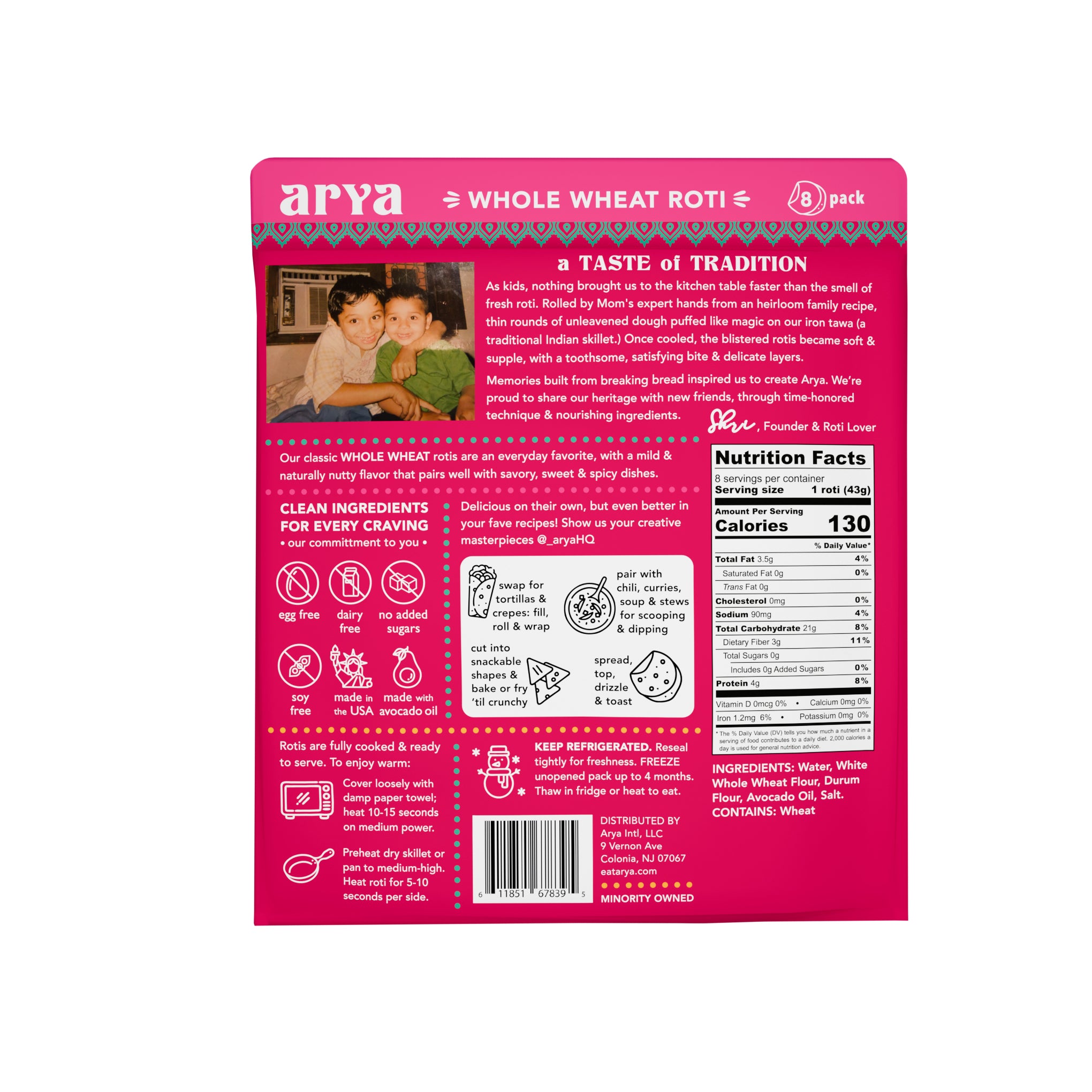 Whole Wheat Roti – Arya